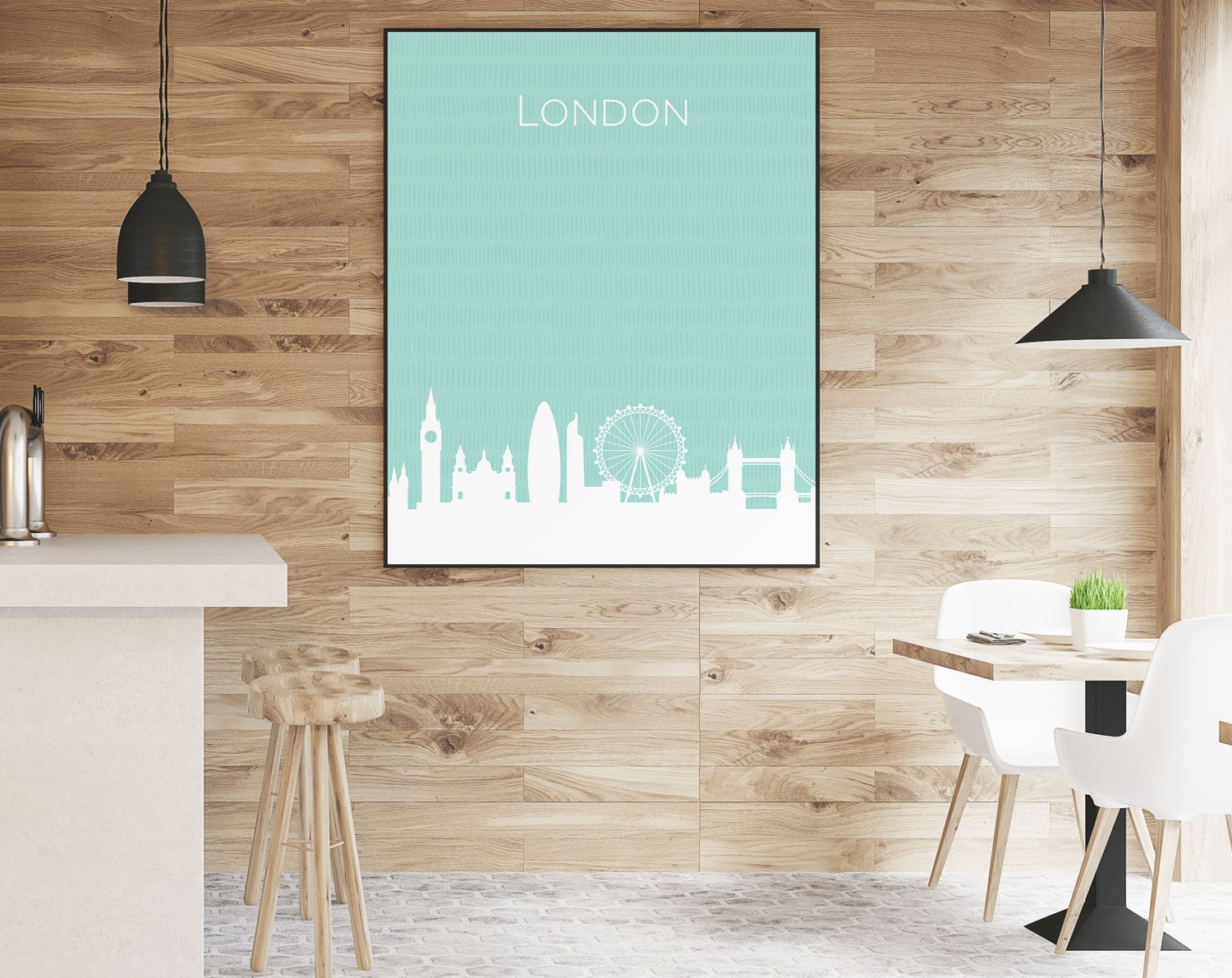 London Skyline Art Printable Poster - Etsy