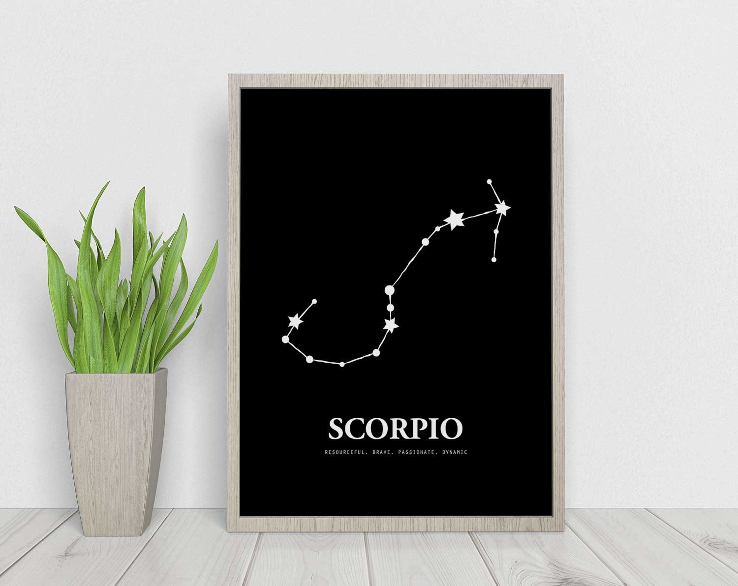 Modern Scorpio Zodiac Constellation Printable Wall Art - Etsy
