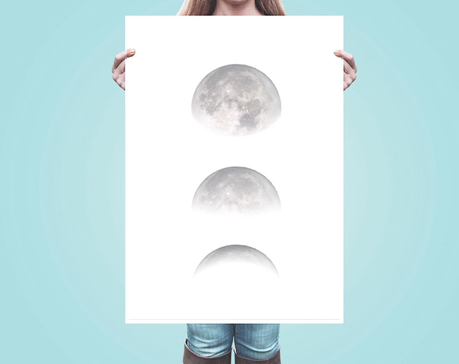 It's Just A Phase Moon Phases Printable Wall Art Set - Etsy