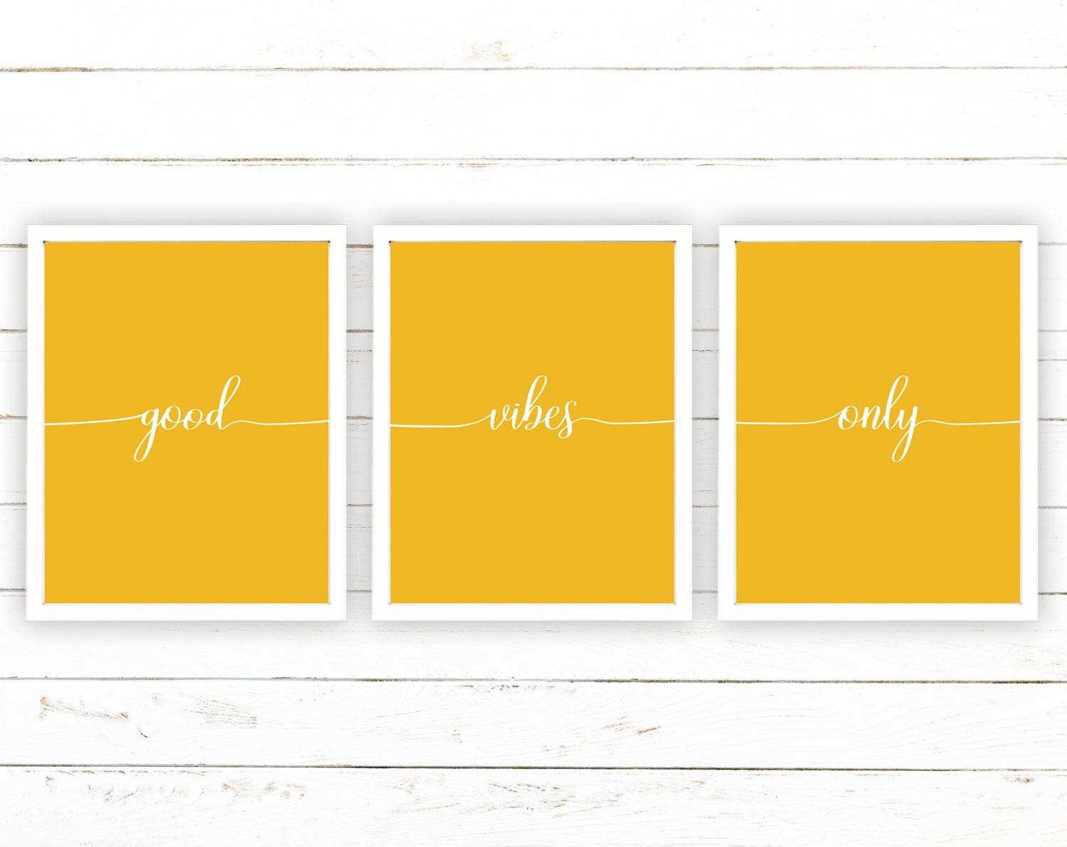 Good Vibes Only Gallery Wall Set of 3 Prints Printable Wall Art - Etsy