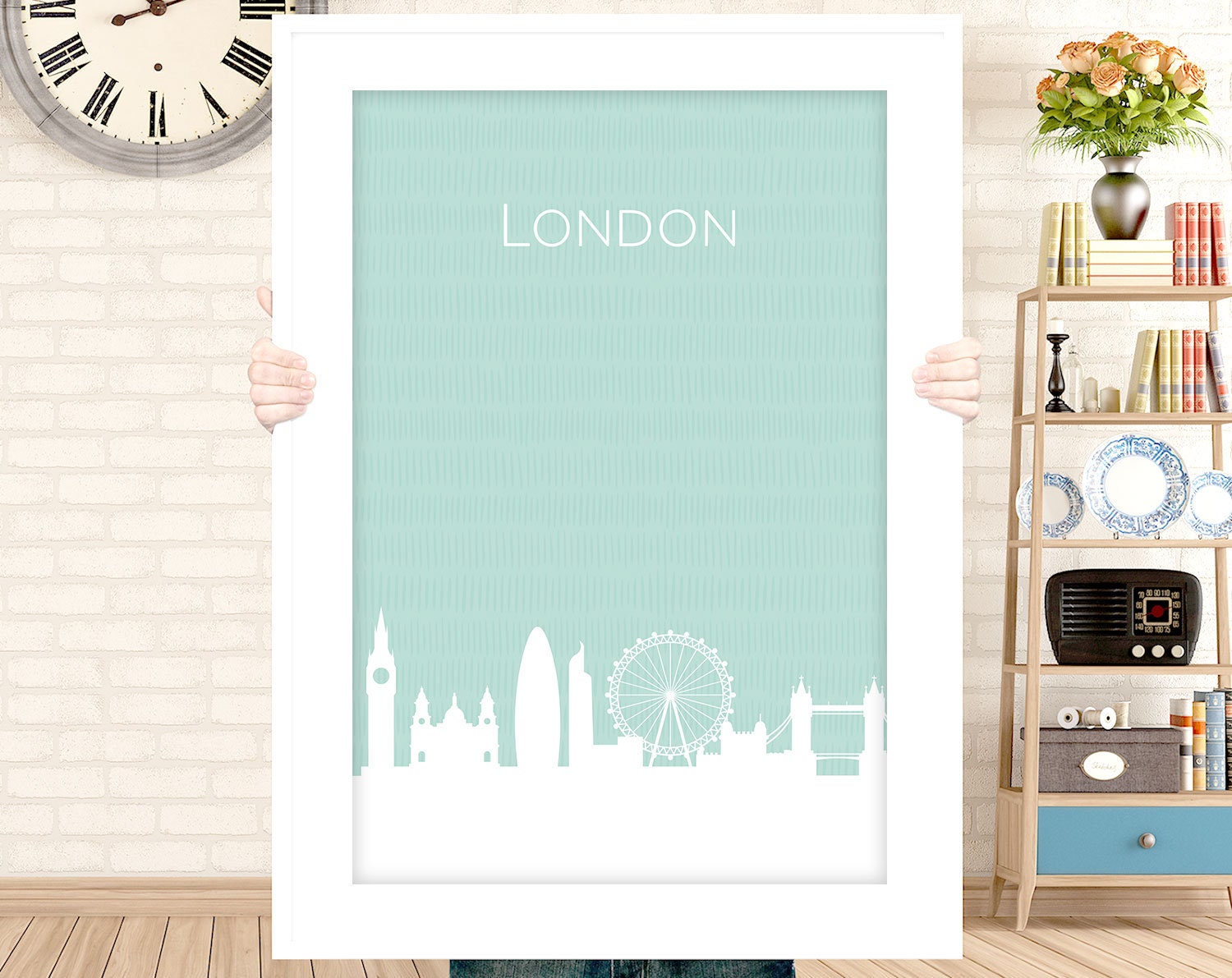 London Skyline Art Printable Poster - Etsy