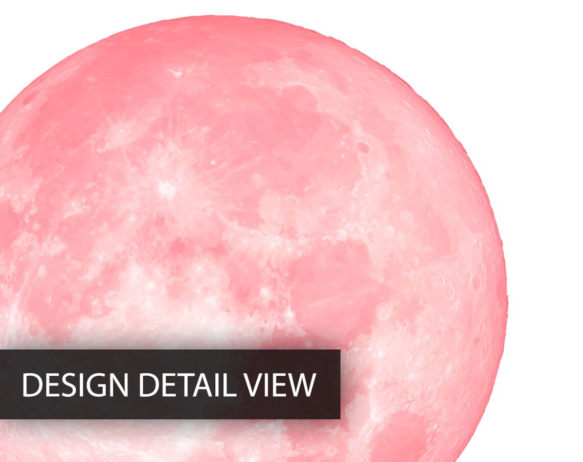 Moon Cycle Wall Art Pink Moon Phases Lunar Phases Wall Decor Printable ...