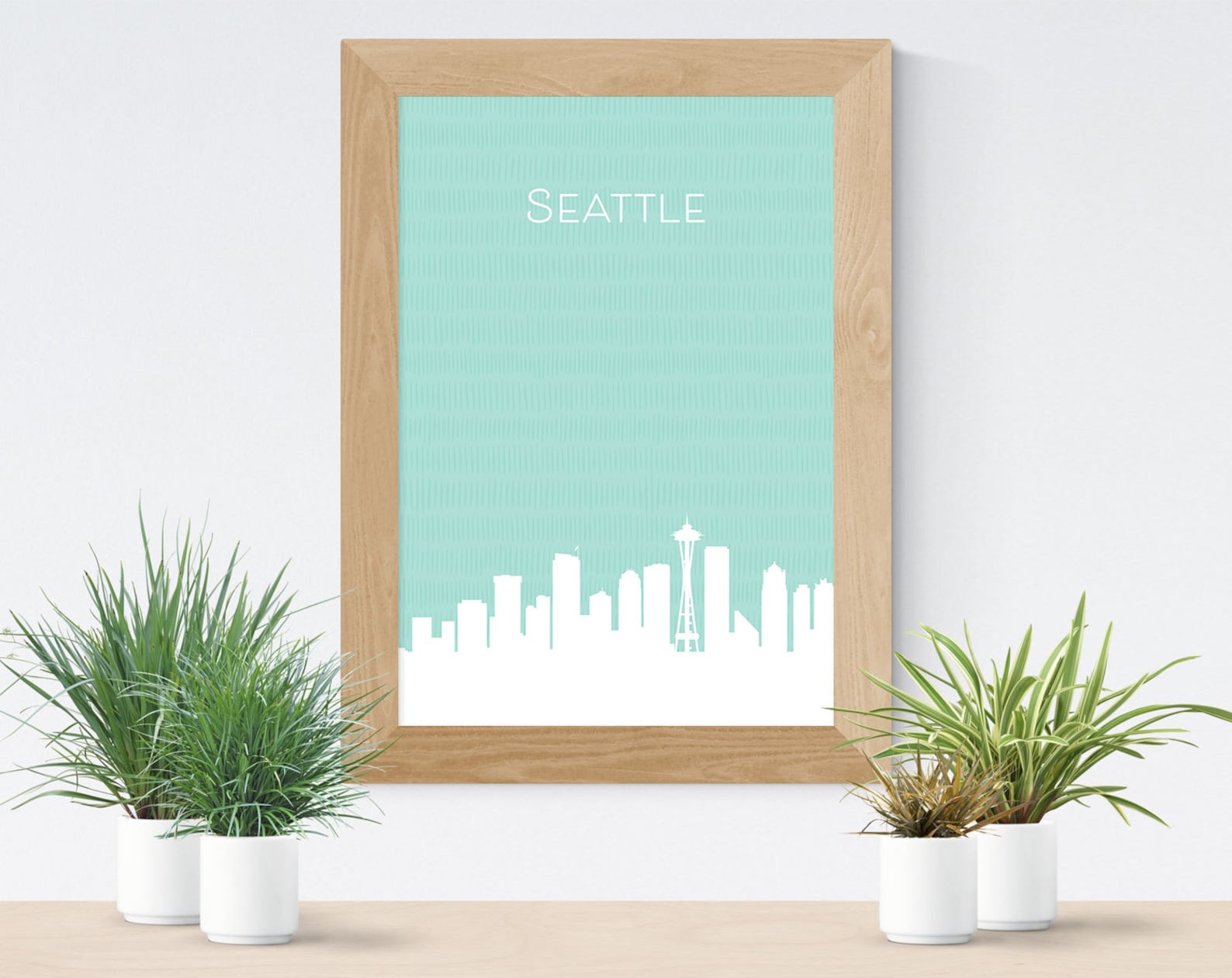 Seattle Skyline Art Printable Poster - Etsy