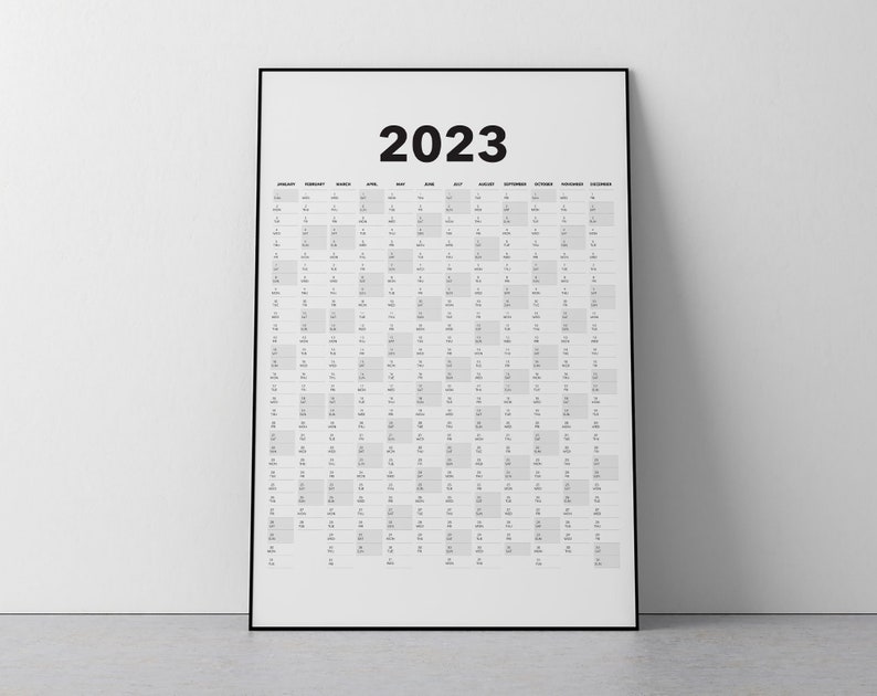 2023 Calendar Blank Vertical Yearly View Extra Large Wall Etsy 2023 Calendar Blank Vertical Yearly View Extra Large Wall Etsy