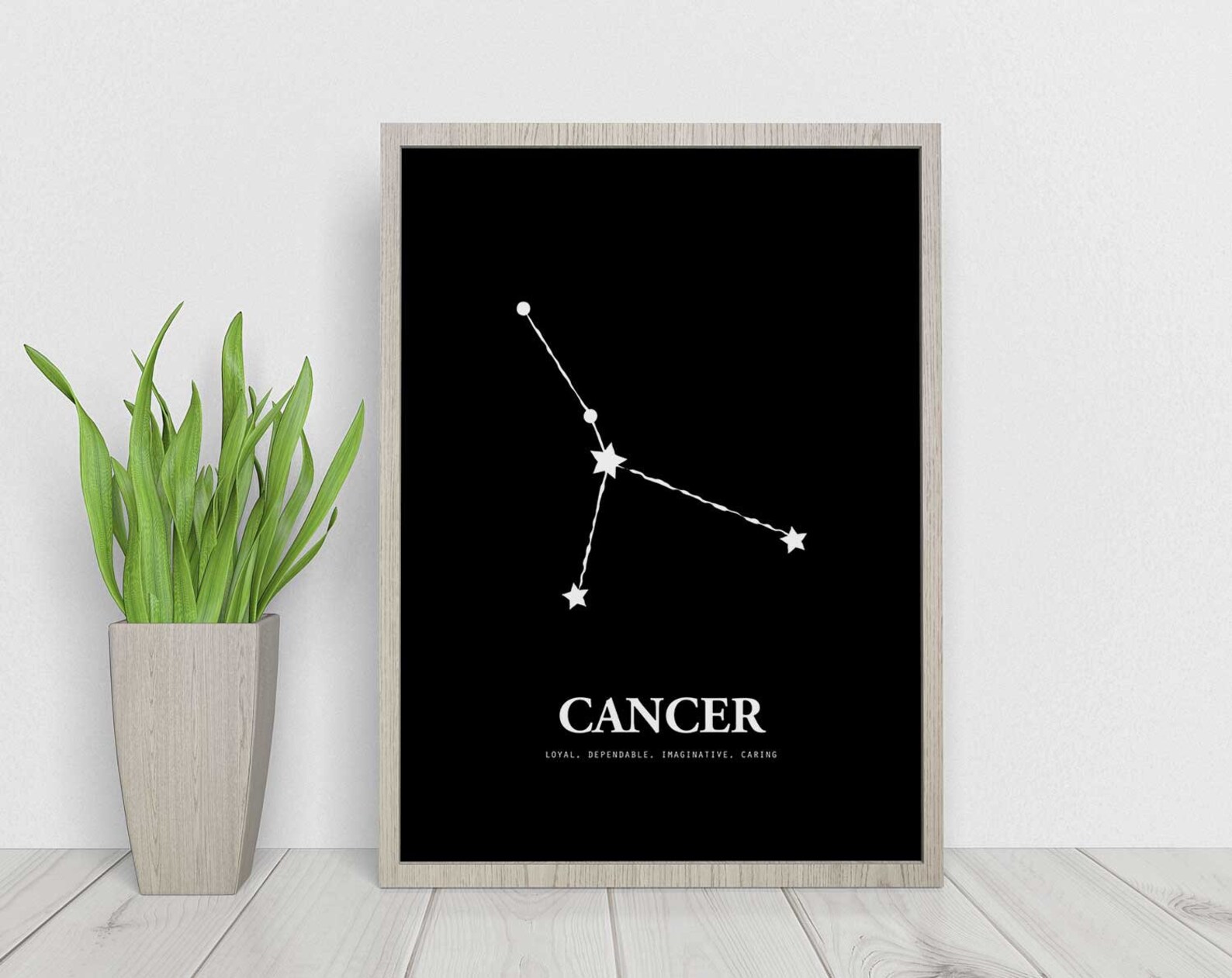 Modern Cancer Zodiac Constellation Printable Wall Art - Etsy