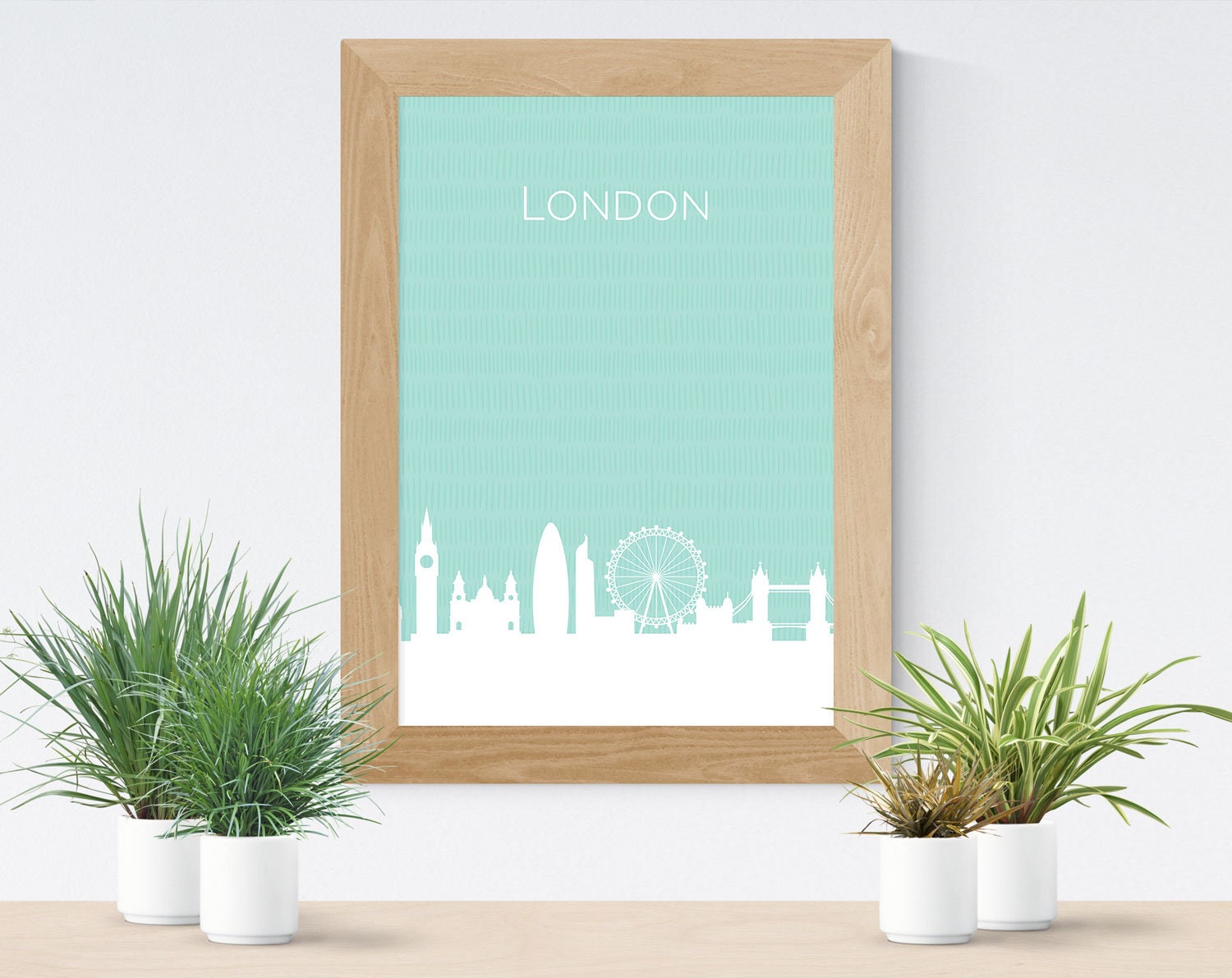 London Skyline Art Printable Poster - Etsy