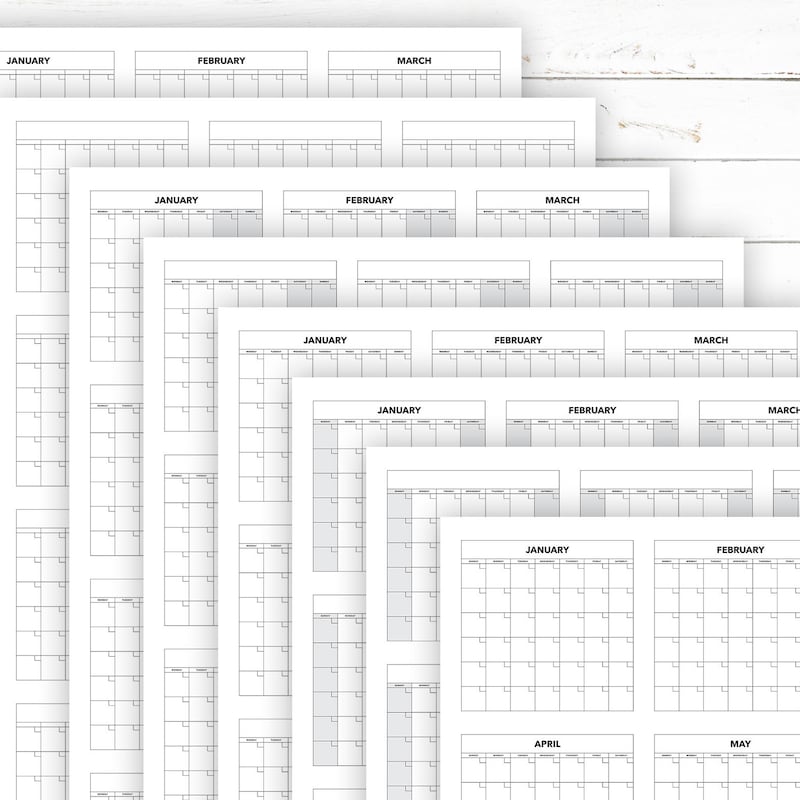 Yearly Calendar - Etsy