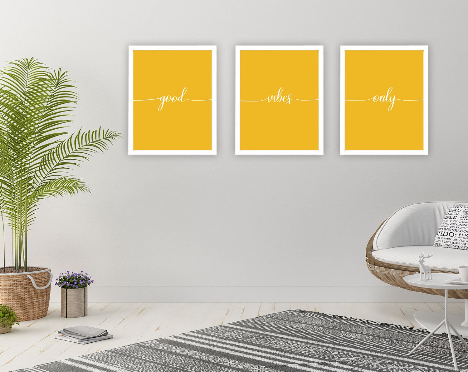 Good Vibes Only Gallery Wall Set of 3 Prints Printable Wall Art - Etsy
