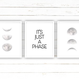 It's Just A Phase Moon Phases Printable Wall Art Set of 3 Prints ...
