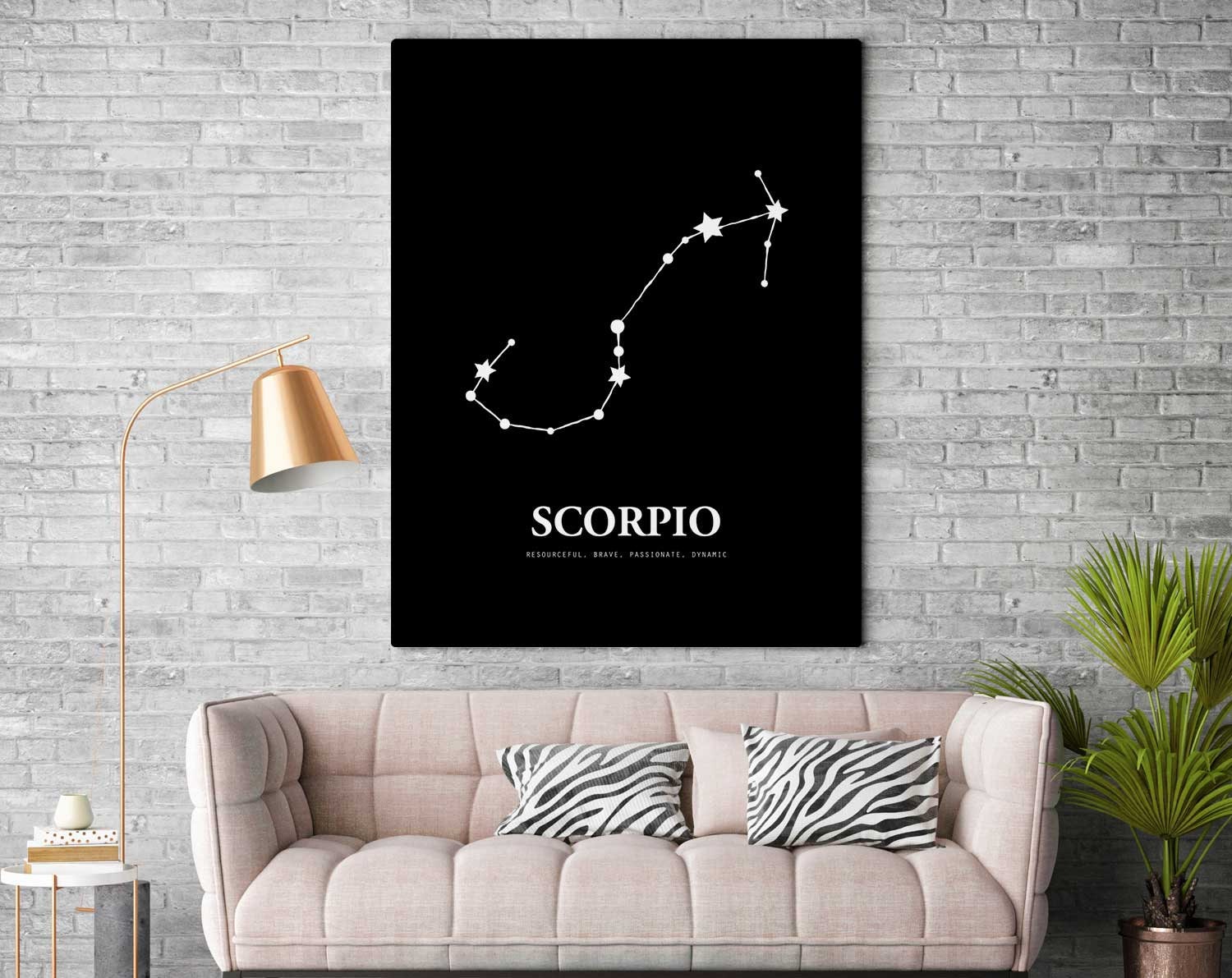 Modern Scorpio Zodiac Constellation Printable Wall Art - Etsy