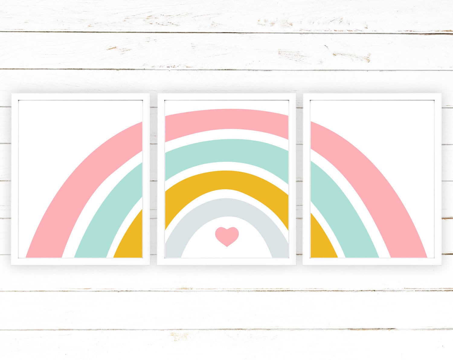 Rainbow Nursery Art Set of 3 Prints Make the Complete Rainbow Poster - Etsy