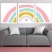Rainbow Nursery Art Set of 3 Prints Make the Complete Rainbow Poster - Etsy