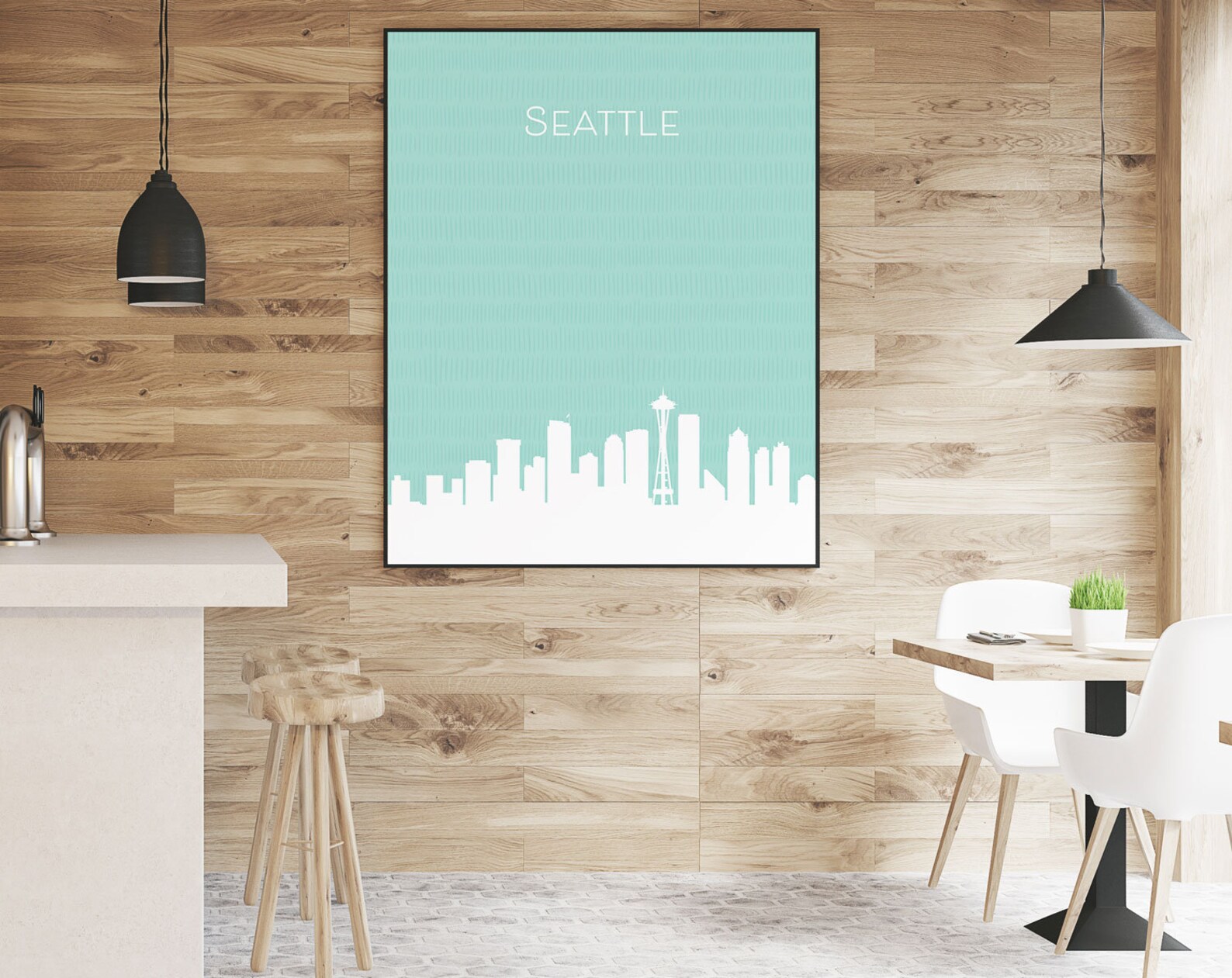 Seattle Skyline Art Printable Poster - Etsy