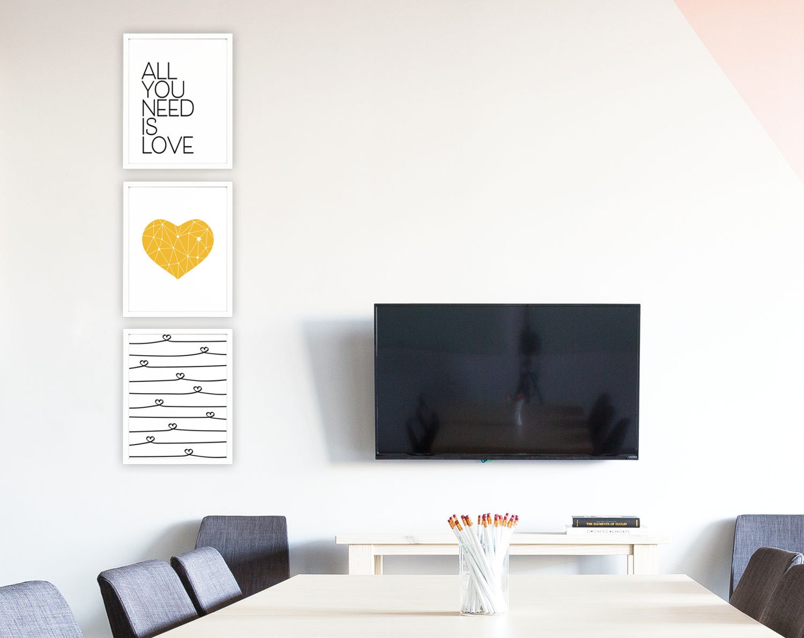 All You Need is Love Printable Gallery Wall Art Set | Love Word Art ...