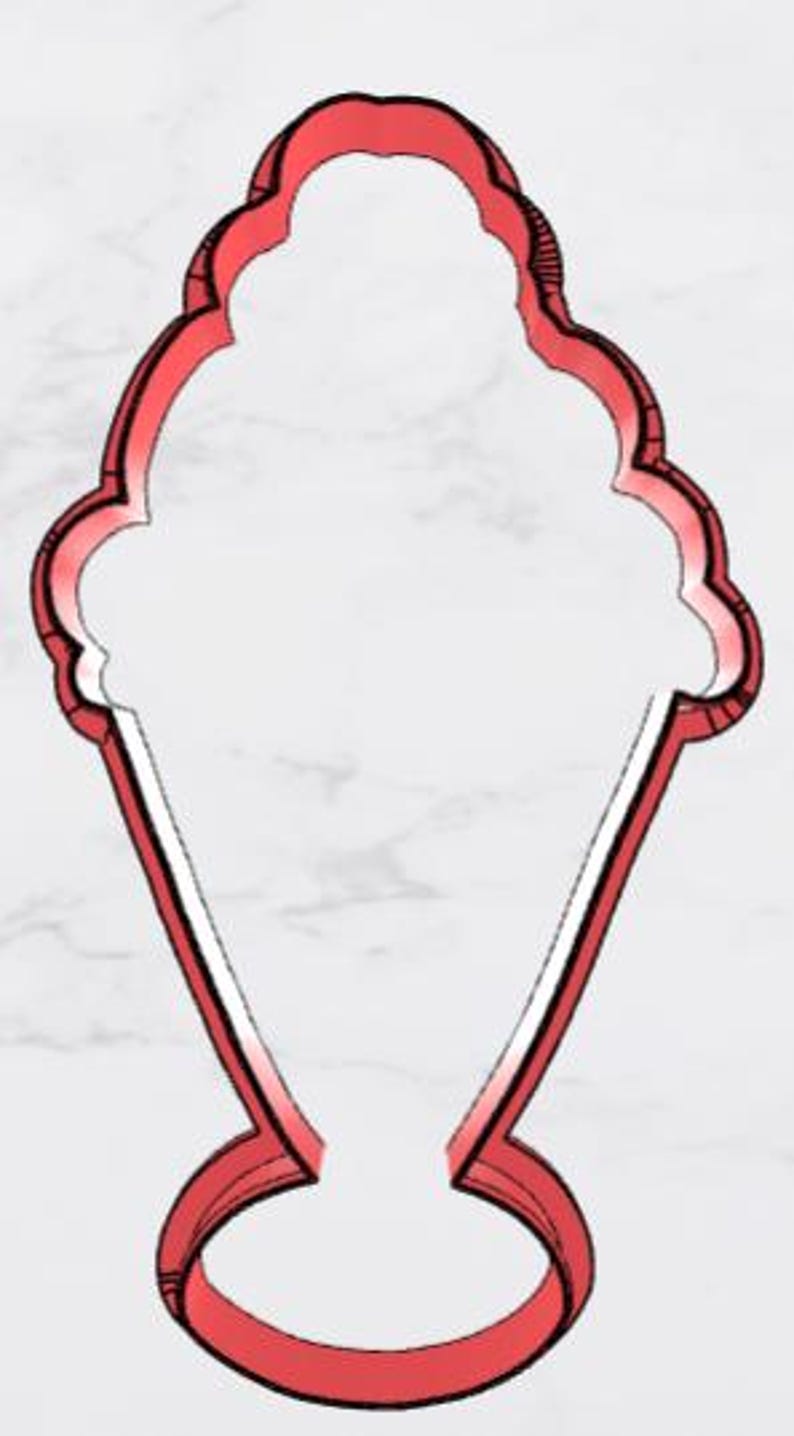 Ice Cream Sundae Cookie Cutter *multiple Sizes* - Etsy