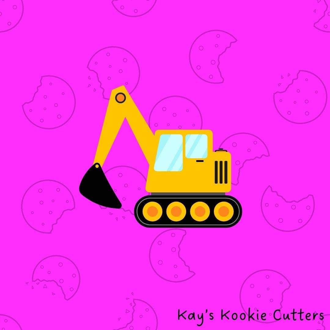 Excavator Cookie Cutter *multiple Sizes* - Etsy