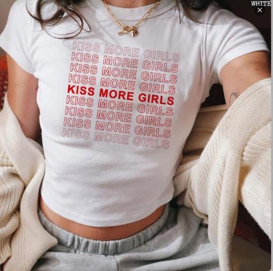 LGBTQ Png, Kiss More Girls Y2k Gift, Gay Pride Aesthetic, Lesbian Shirt ...