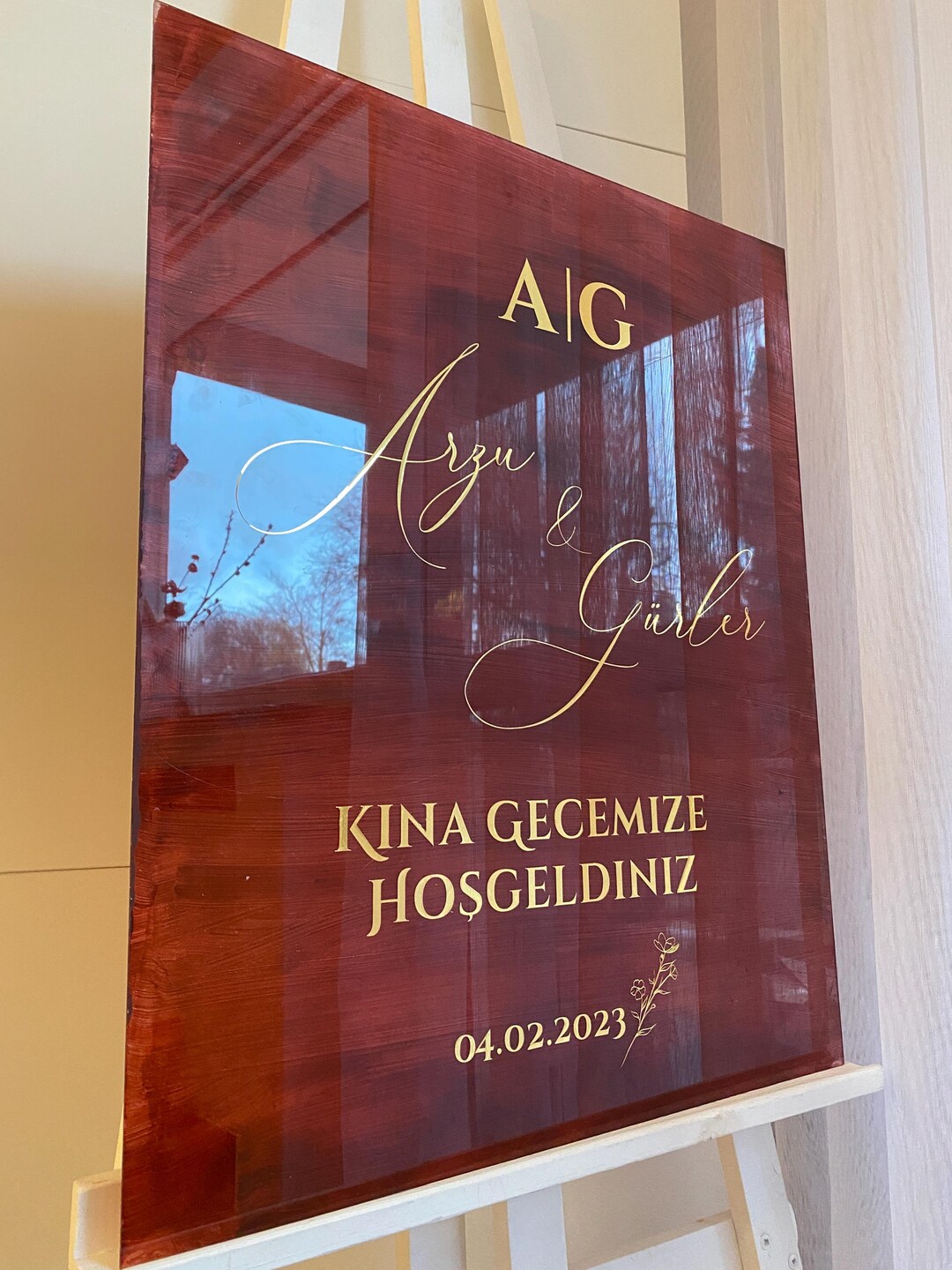 Henna Willkommenschild Eingangsbereich | Acrylschild für Kina ...