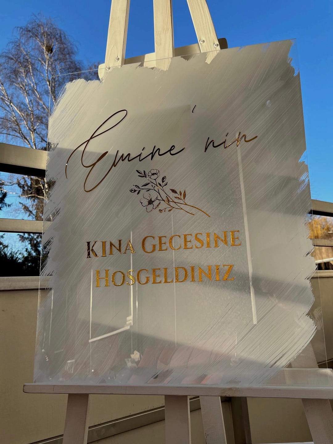 Henna Willkommenschild Eingangsbereich | Acrylschild für Kina ...