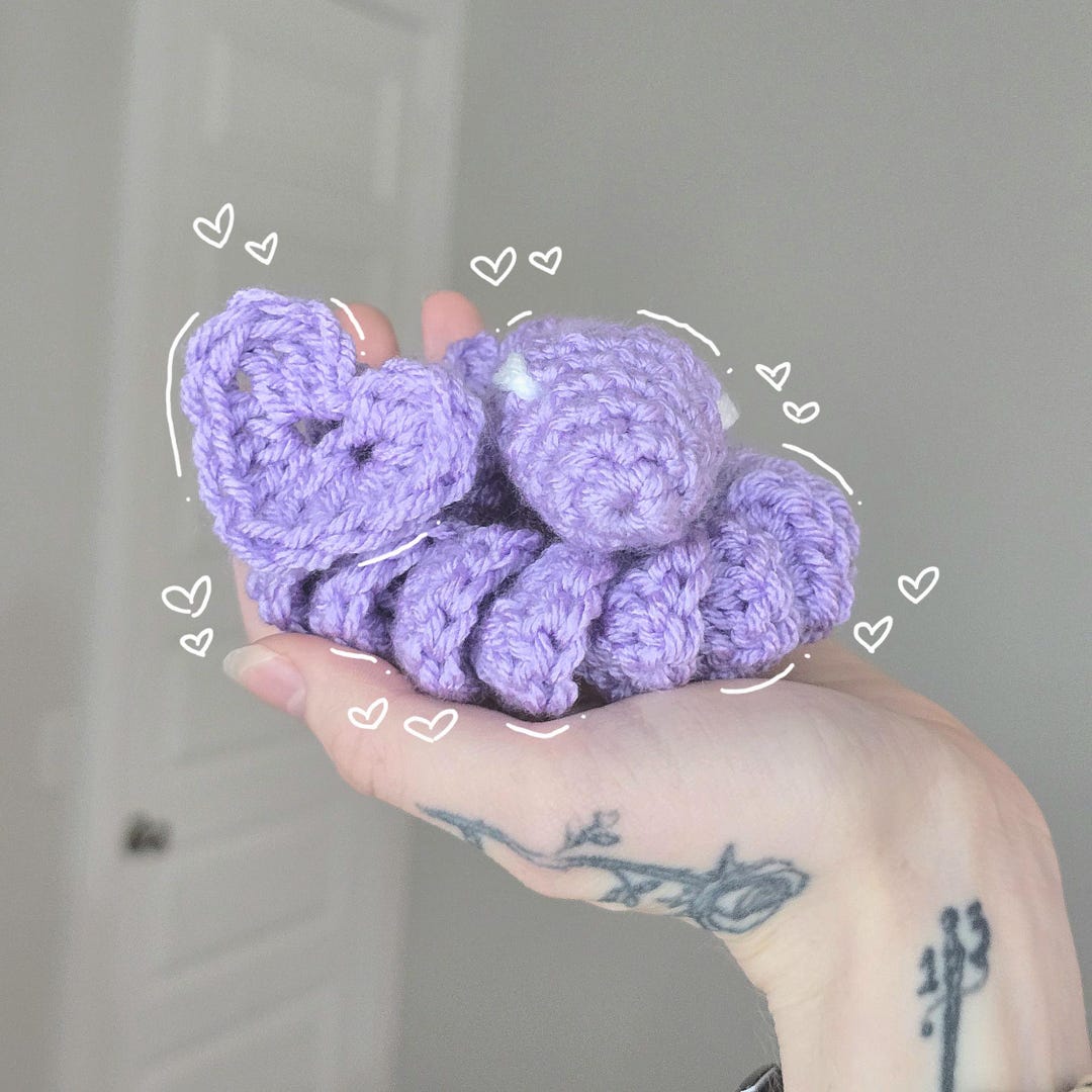 Worry Hearted Snake Crochet PATTERN, Fidget Toy for Anxiety CROCHET ...