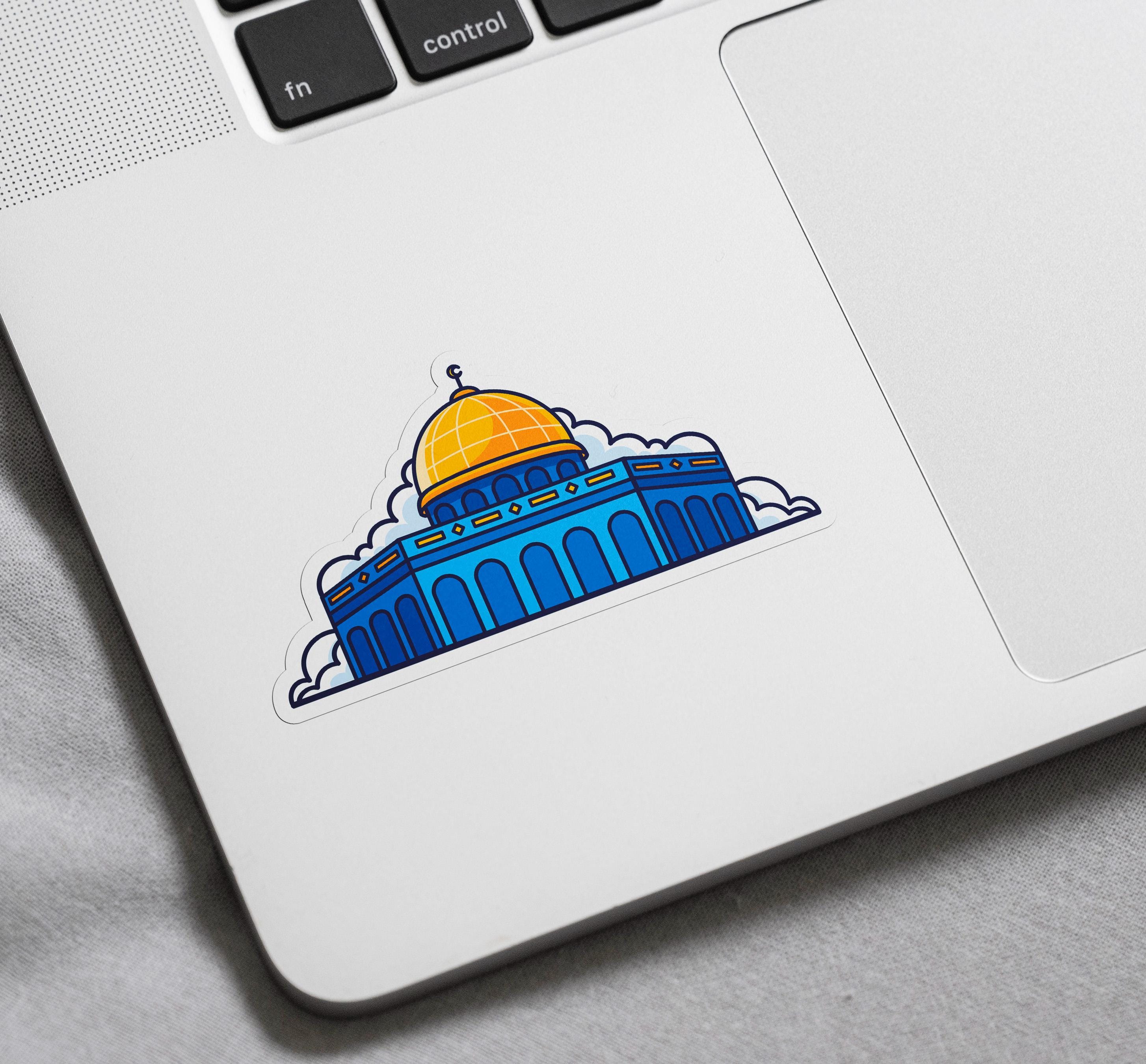 Dome of the Rock Al-aqsa Sticker, Islamic Vinyl Sticker for Laptop ...