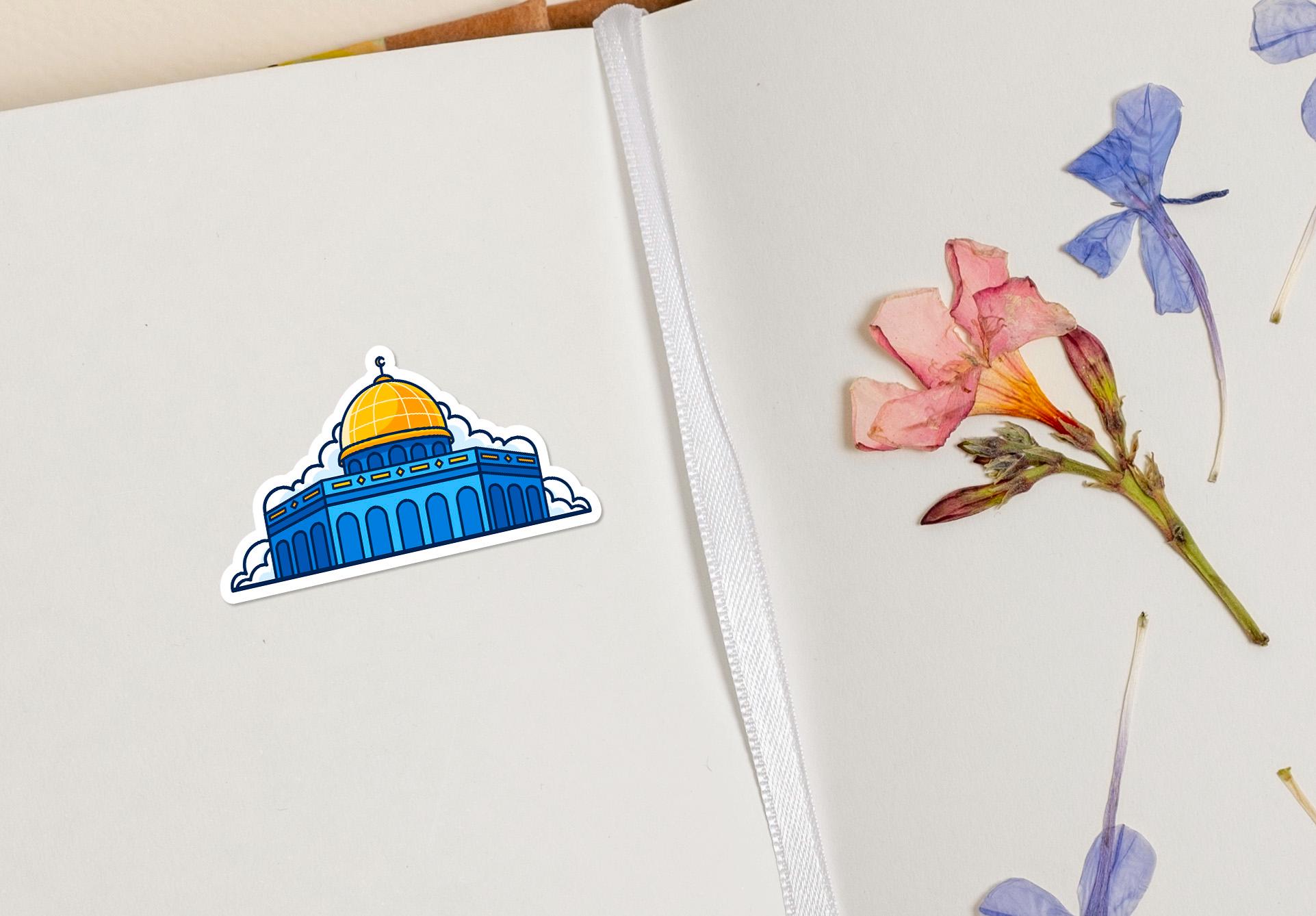Dome of the Rock Al-aqsa Sticker, Islamic Vinyl Sticker for Laptop ...