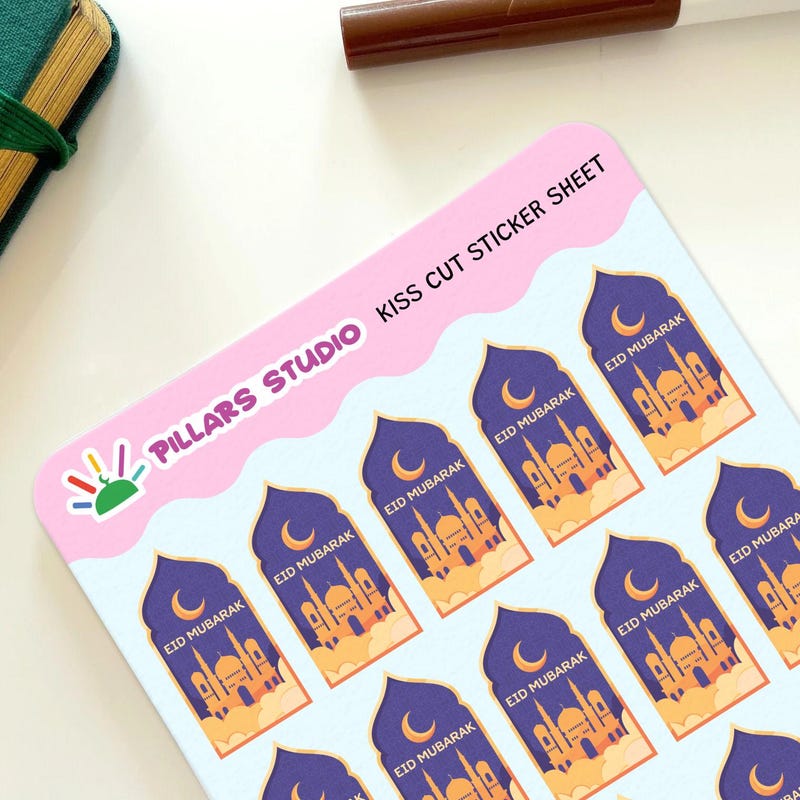 Eid Mubarak Stickers Sheet - Etsy
