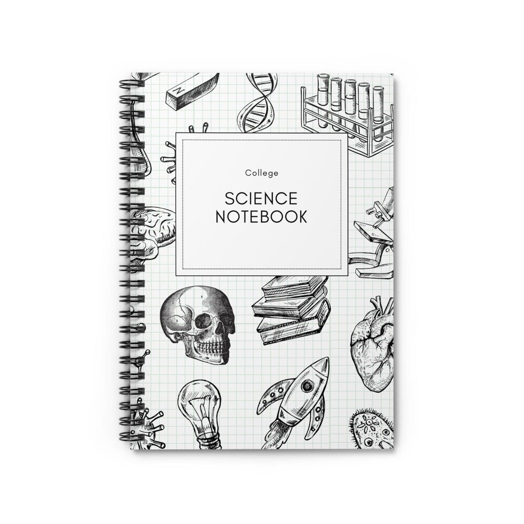 Science-themed Spiral Notebook - Perfect for Students, Sketching & Note ...