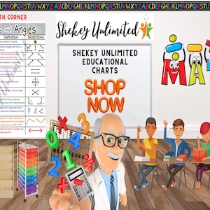 Lines and Angles Math Anchor Chart Poster: Laminated Classroom Decor - Etsy