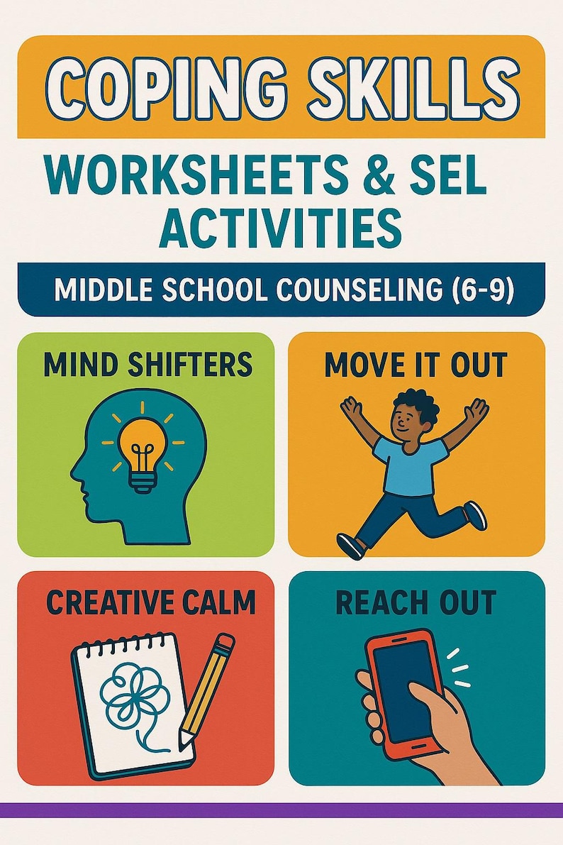 Coping Skills Power Pack | SEL Activities, Reflection Journal & Coping ...