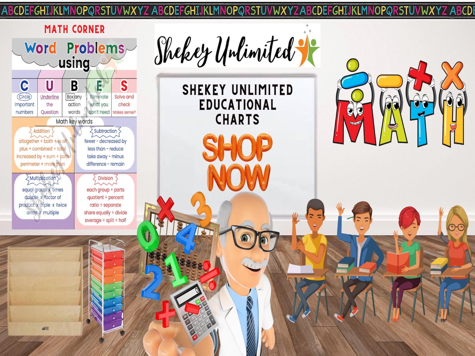 CUBES Math Strategy Anchor Chart | Problem Solving Steps Poster for ...