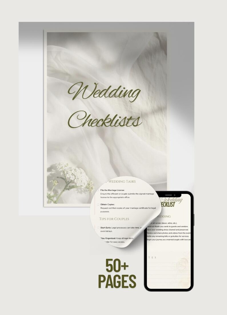 Wedding Checklist Printable Wedding Planning Checklist Wedding Planner ...