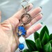 Duke Blue Devil Beaded Keychain, Bag Charm, Zipper Pull, Car Mirror ...