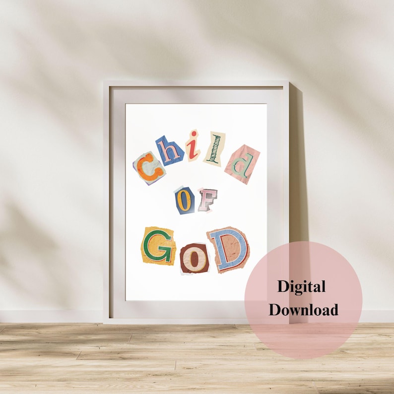 Child of God Christian Print: Bible Verse Wall Art (digital Download 5 ...