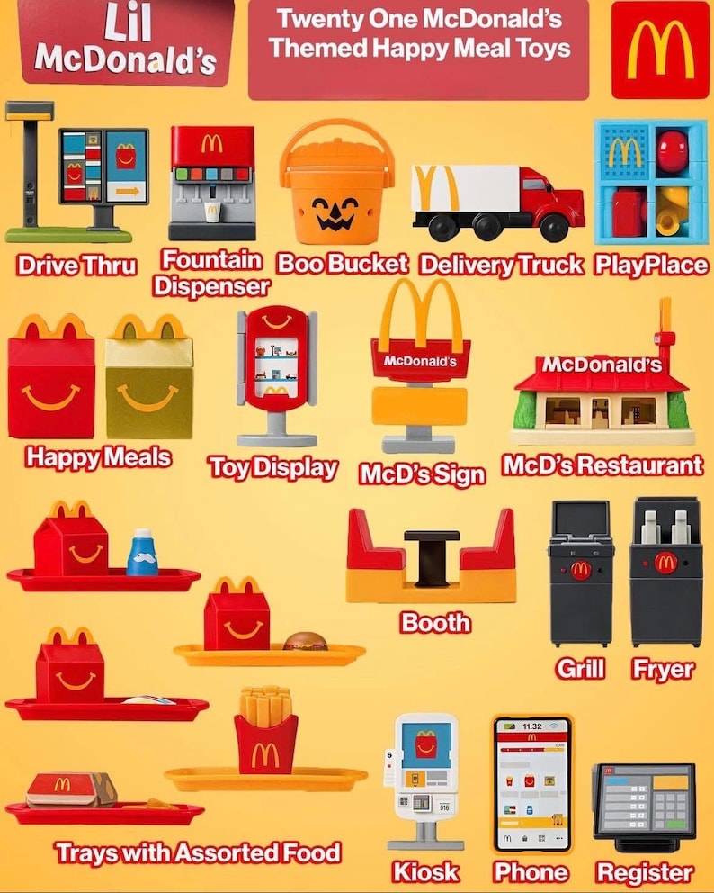 Lil Mcdonald’s Happy Meal Toys 2025 Mini 1-21 - Etsy