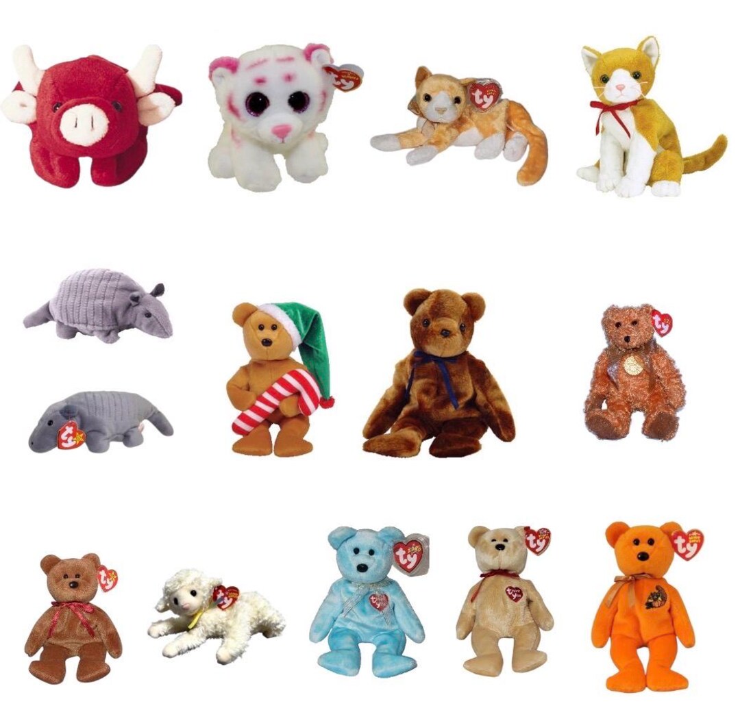 Ty Beanie Babies Tabasco Tabor Tabs Tangles Tank Tasty Ted-e Teddy NF ...