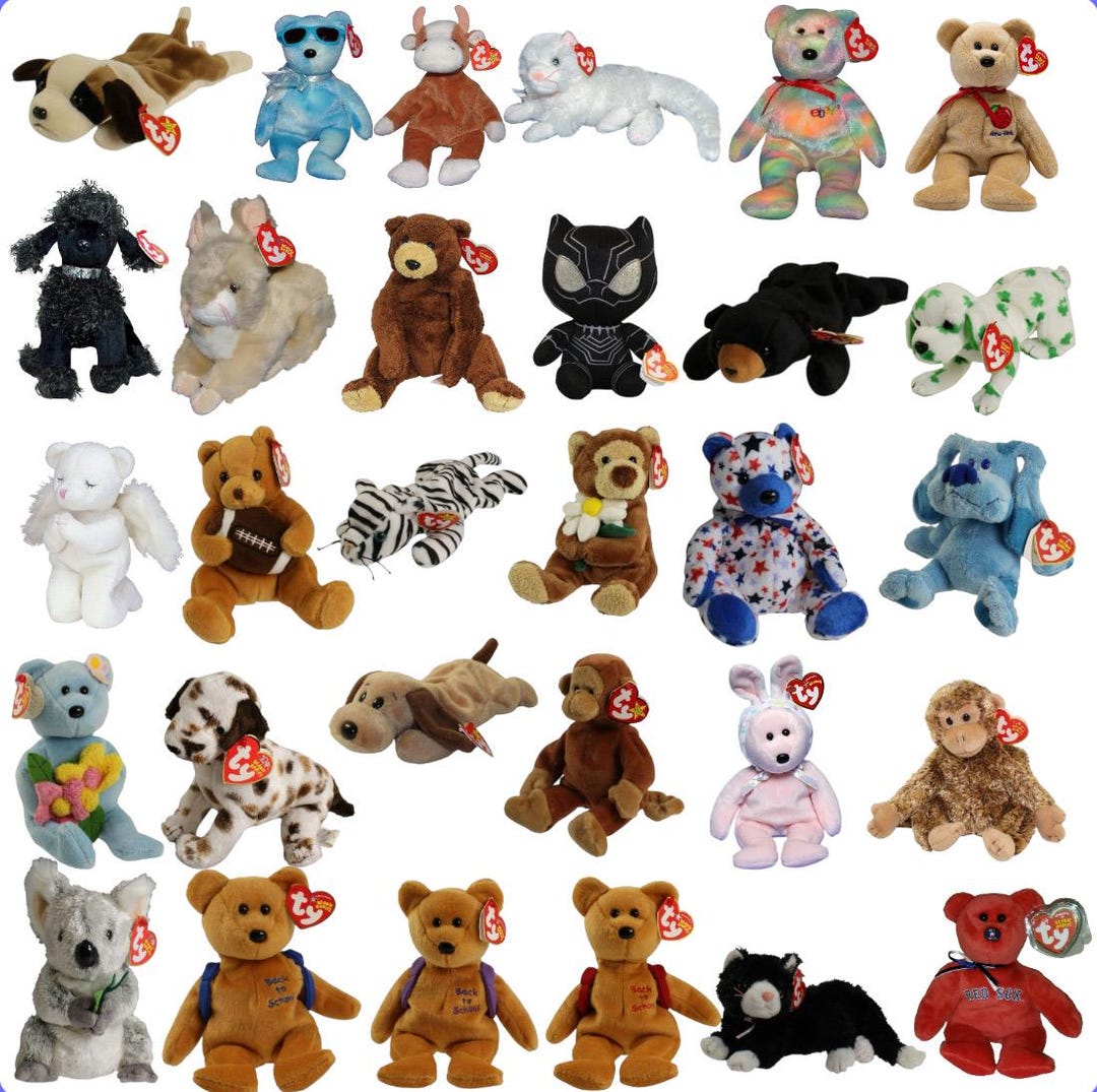 Ty Beanie Babies Bernie Berry Ice Bessie Bianca Bidder Big Apple Bijoux ...