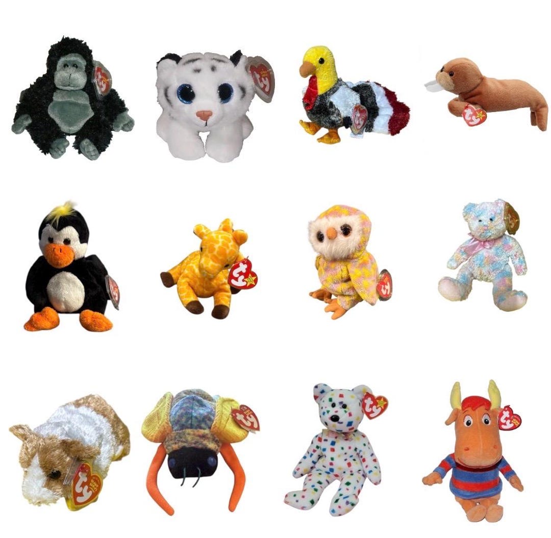 Ty Beanie Babies Tumba Tundra Turk-e Tusk Tuck Tux Twigs Twilight ...