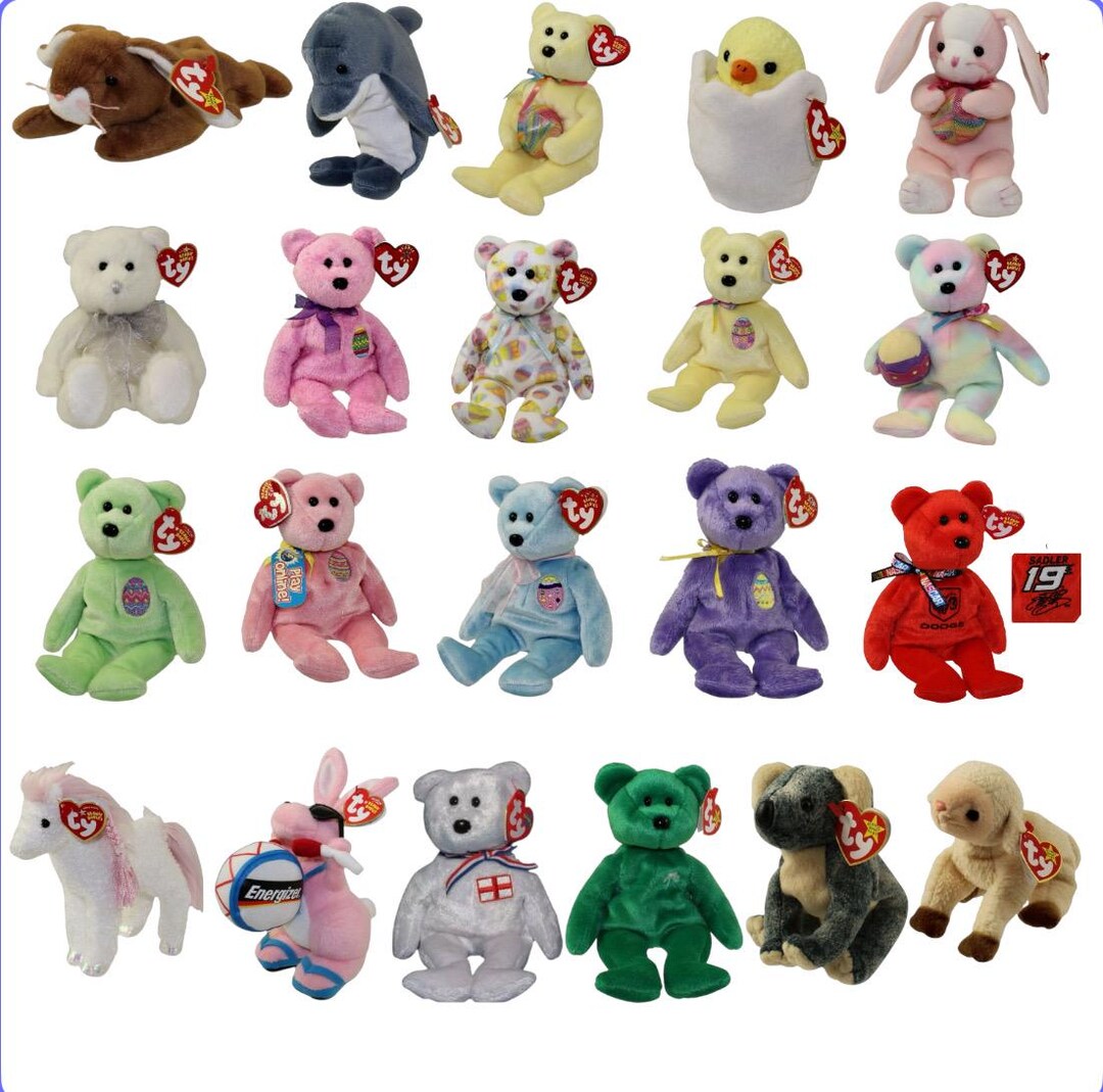 Ty Beanie Babies Ears Echo Eggbeart Eggbert Eggerton Eggnog Eggs ...