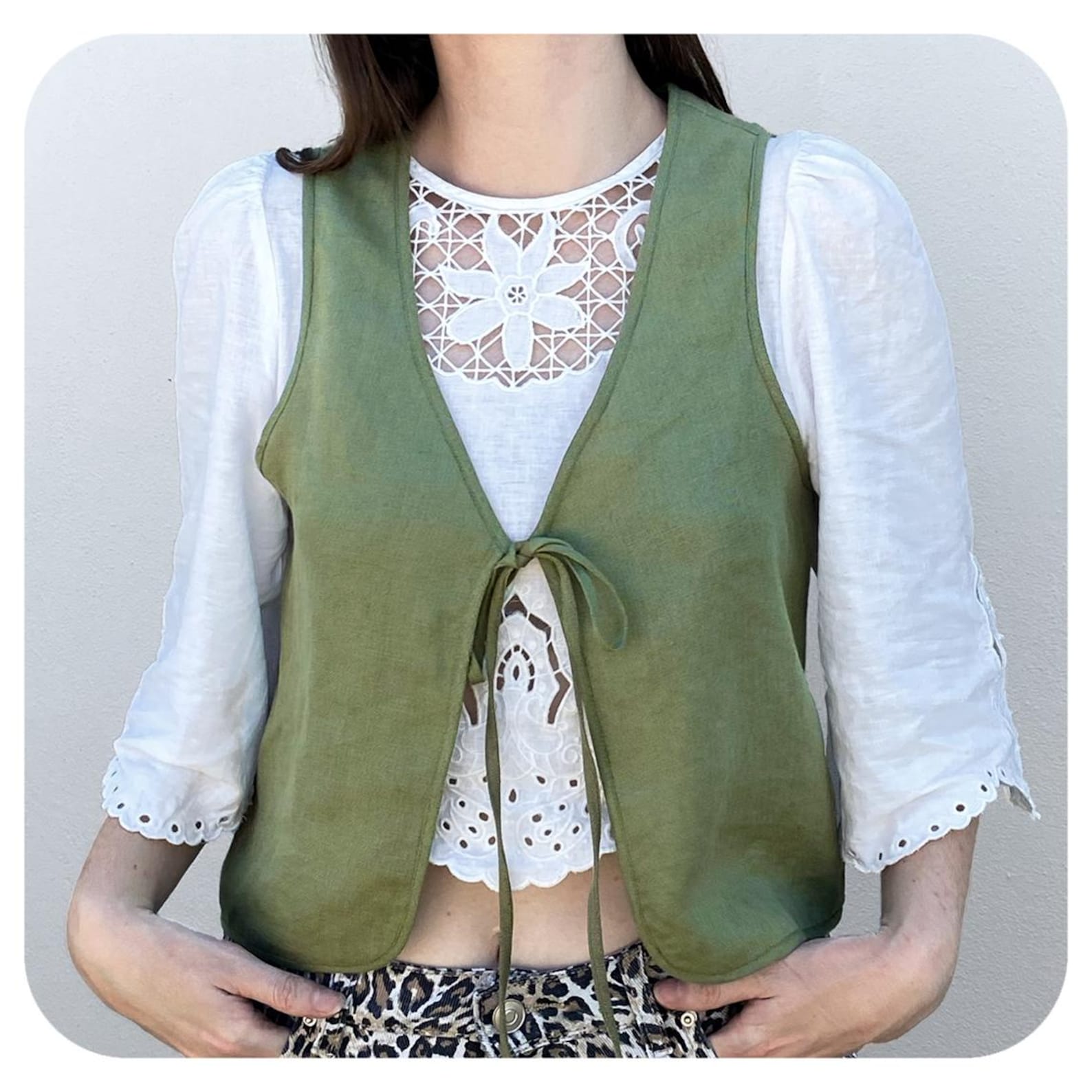 Basic Vest Sewing Pattern Tie-up Front - Etsy