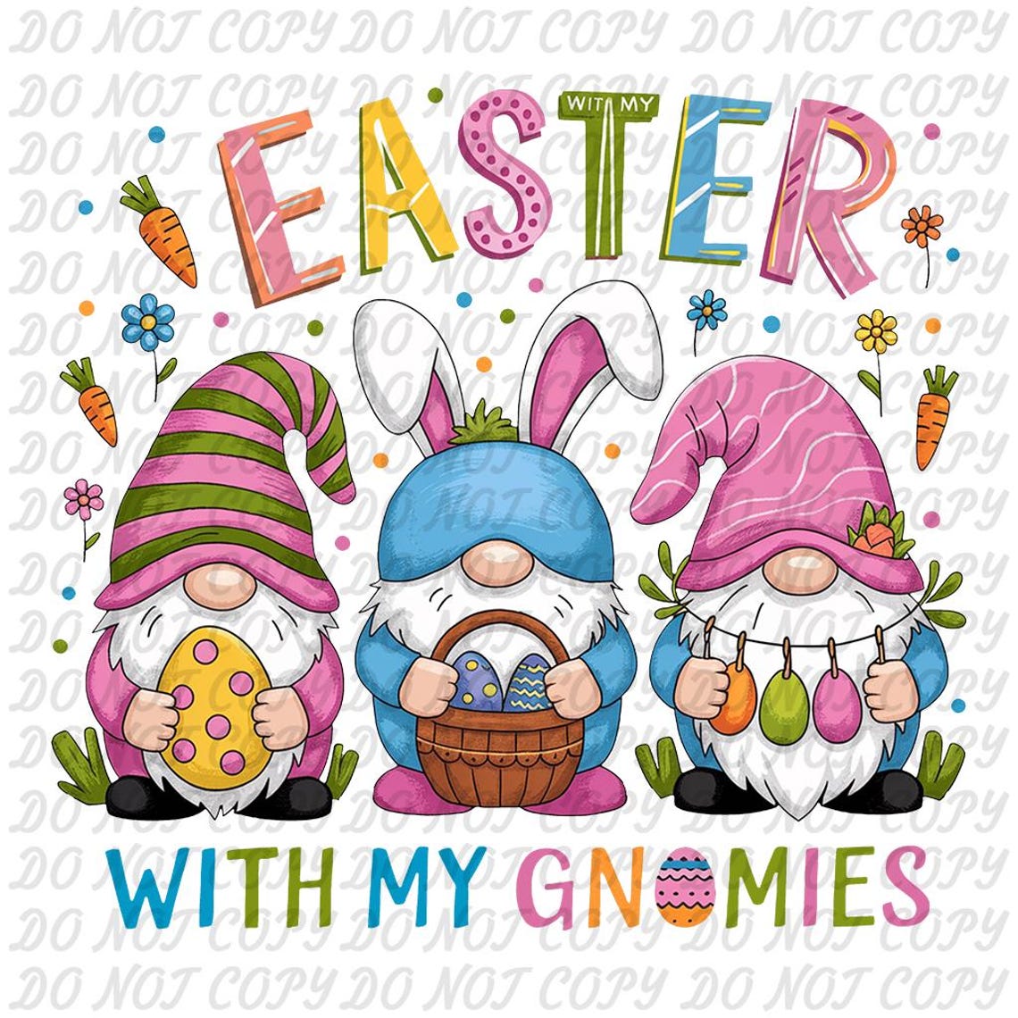Easter With My Gnomies Png, Sublimation Design Download, Happy Easter ...