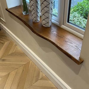 Window Sill Solid Oak Live Edge Waney Custom Size Fast Shipping 25cm ...
