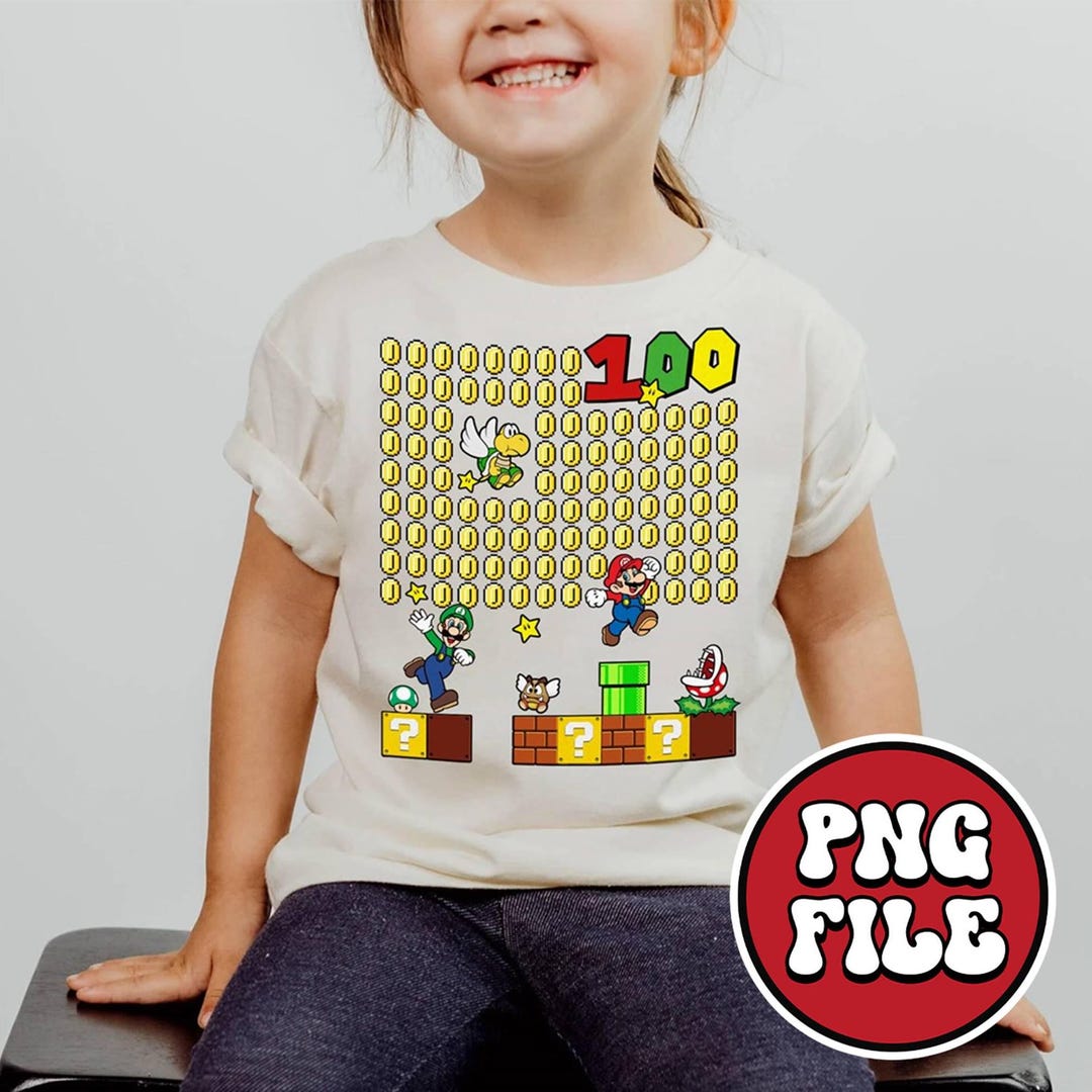 Mario 100 Days of School Png Super Mario 100th Day of School Png Video ...