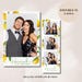 4x6 & 2x6 Lemon Yellow Photo Booth Template Bundle | White and Yellow ...