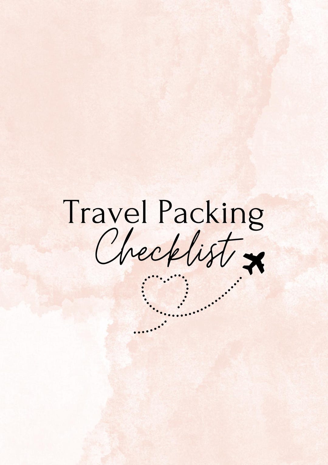 Travel Packing Checklist - Etsy