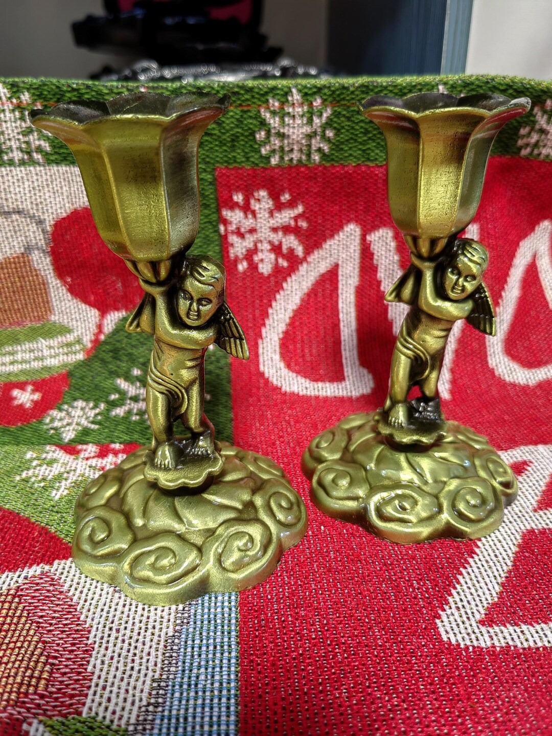 Vintage Candlelight Table Decoration | Vintage Home Brass Candlestick ...