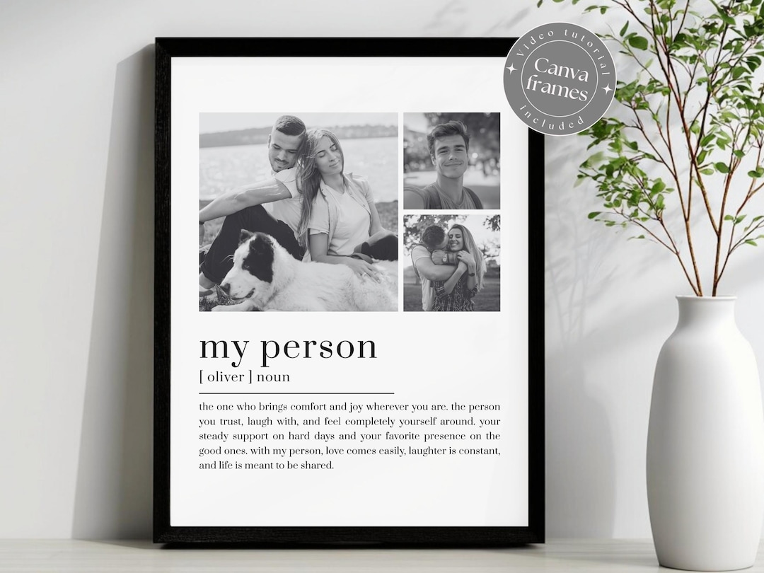 Personalized My Person Definition Print • Canva Template • Definition ...
