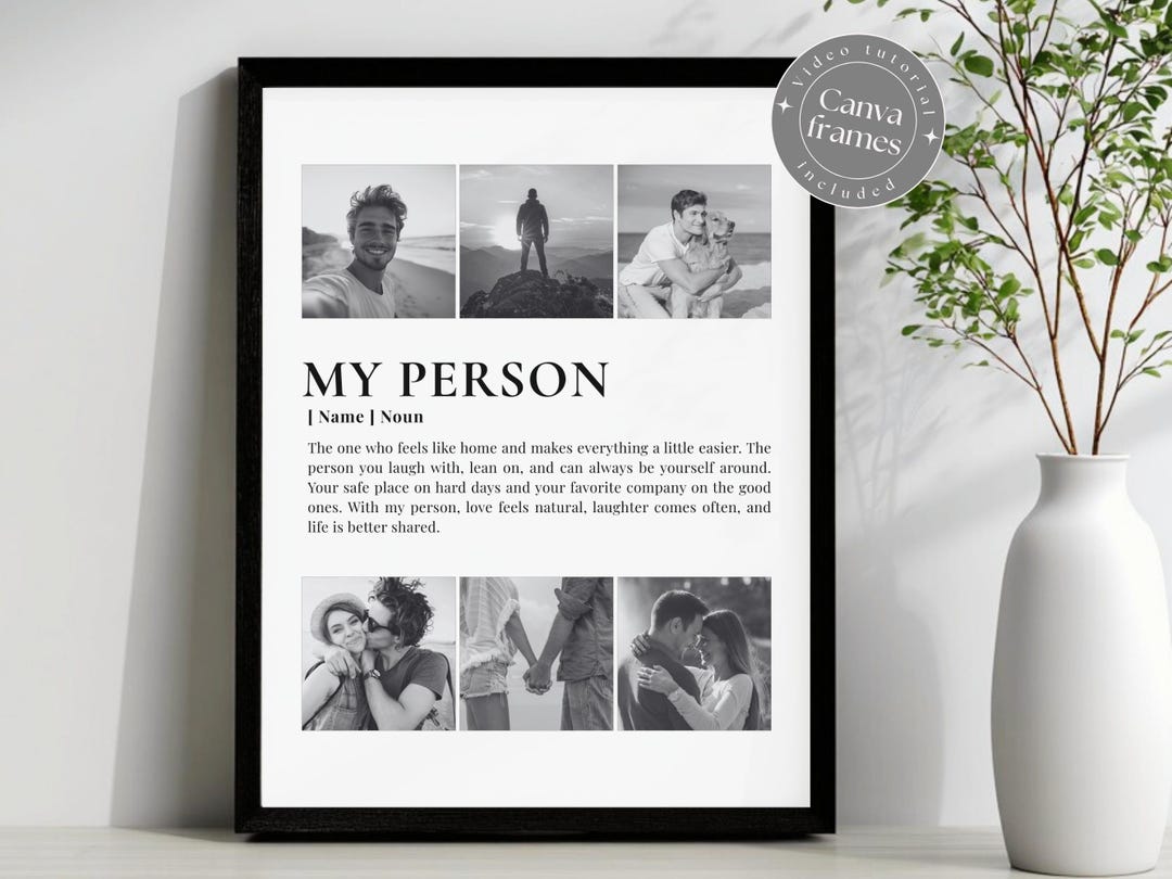 Personalized My Person Definition Print • Canva Template • Definition ...