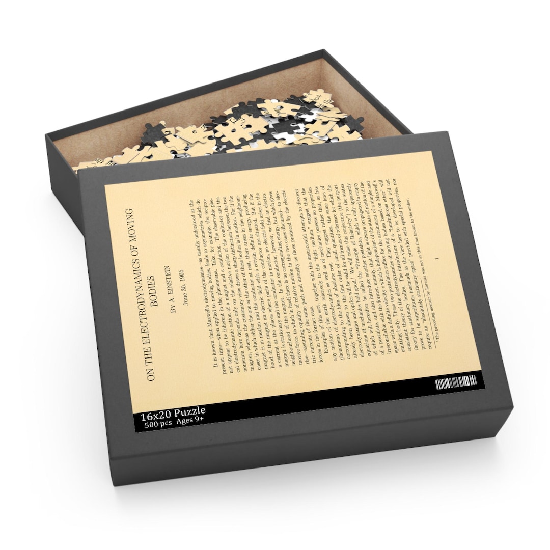 Einstein's Special Relativity (120 or 500-piece Jigsaw Puzzle) - Etsy