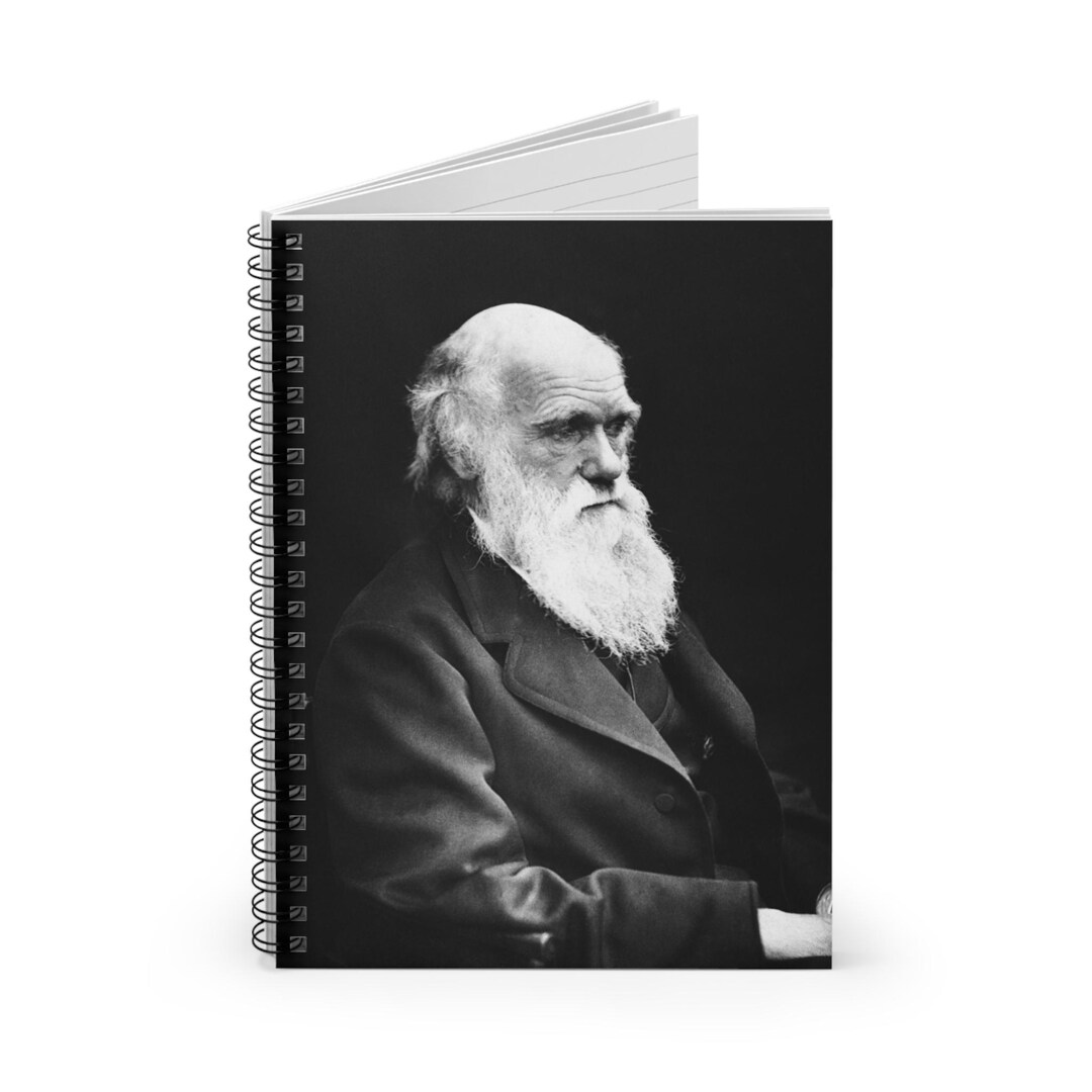 Charles Darwin Portrait Ruled Line Spiral Notebook - Etsy